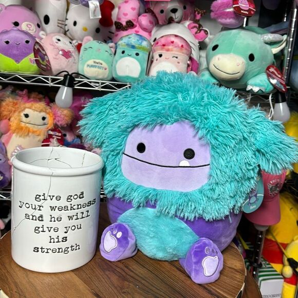 Squishmallows | Toys | Squishmallow Buna Teal Purplebigfoot Fuzzy Belly ...